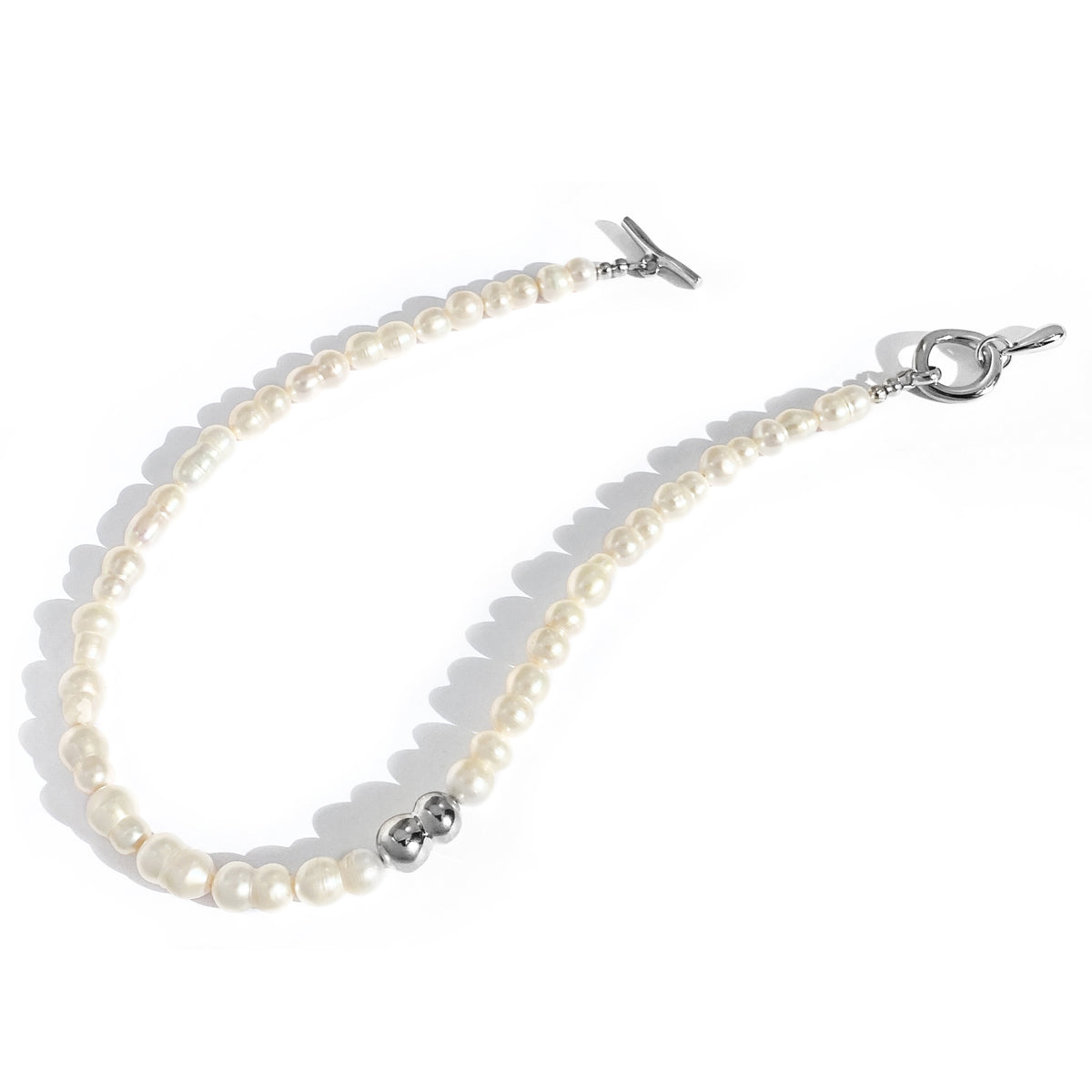 Levi Pearl Collar - Silver – BIKO