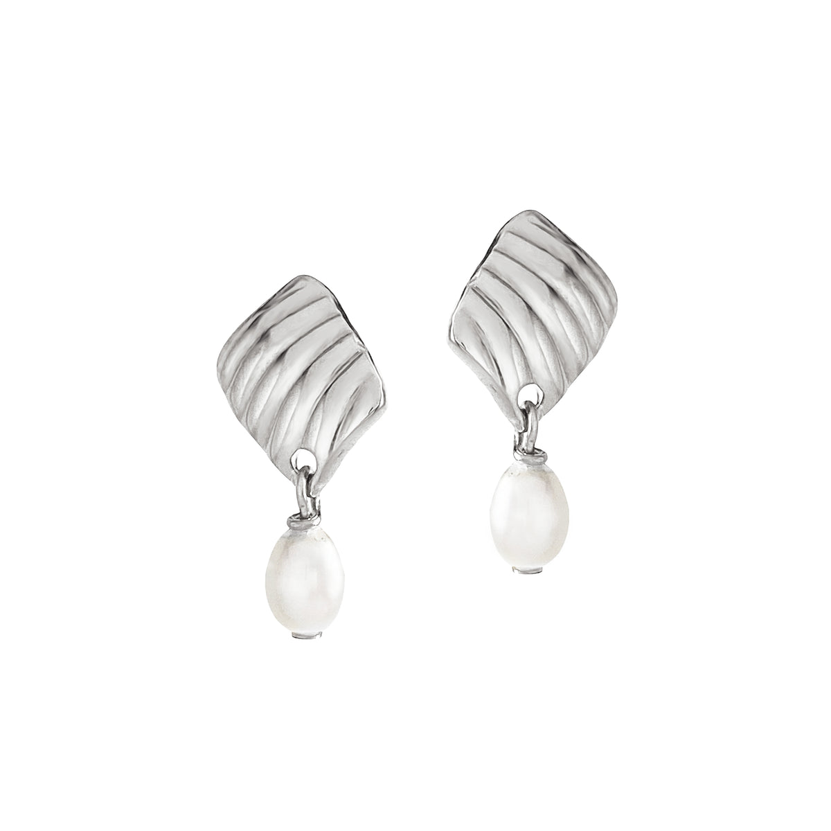 Mini Sunray Pearl Studs - Silver – BIKO